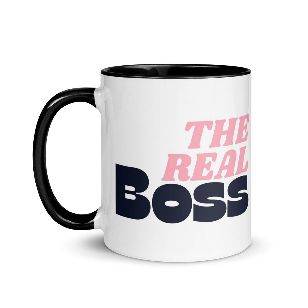 The Real Boss Coffee Mug for Boss Mug With Color Inside - Etsy