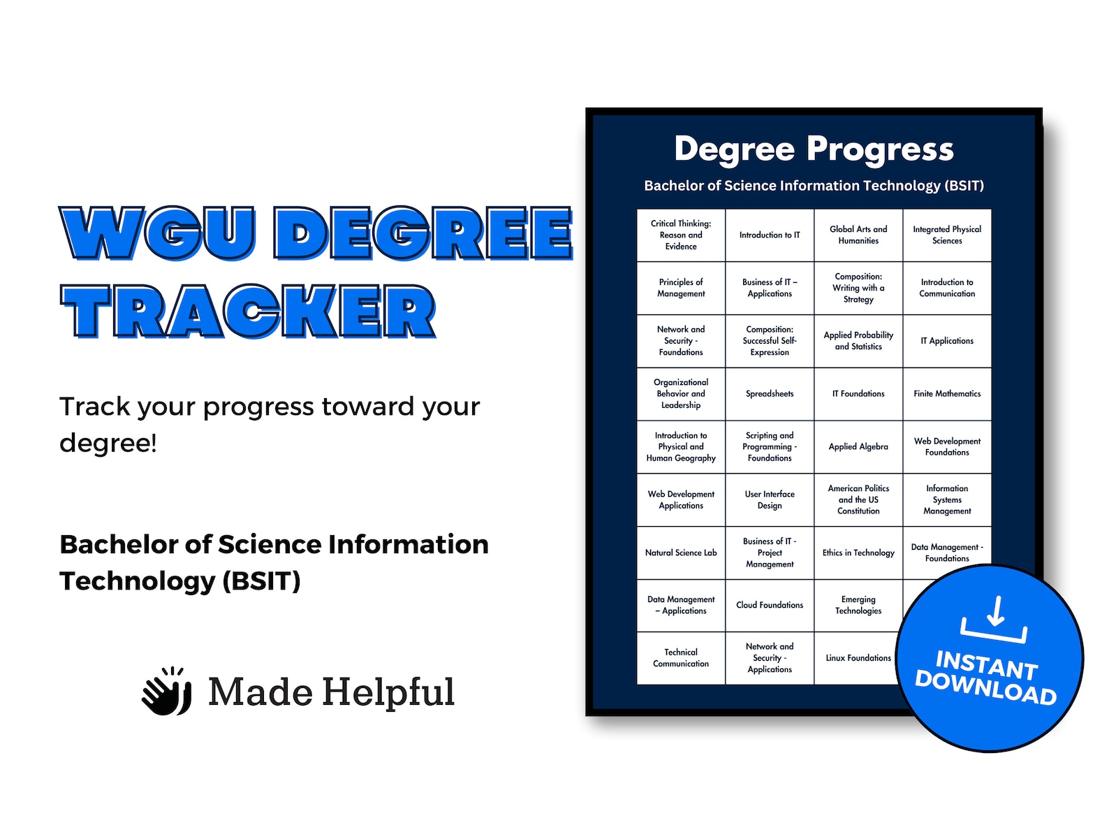 WGU Degree Tracker IT Degree for WGU Degree Map Tracker Bsit Degree ...