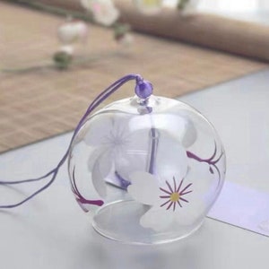 Sakura Glass Wind Chimes: Japanese Meditation Bell, 3-piece Set - Etsy