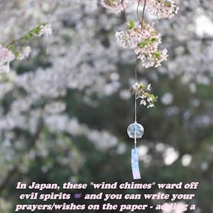 Sakura Glass Wind Chimes: Japanese Meditation Bell, 3-piece Set - Etsy