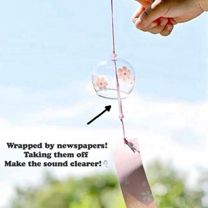Sakura Glass Wind Chimes: Japanese Meditation Bell, 3-piece Set - Etsy