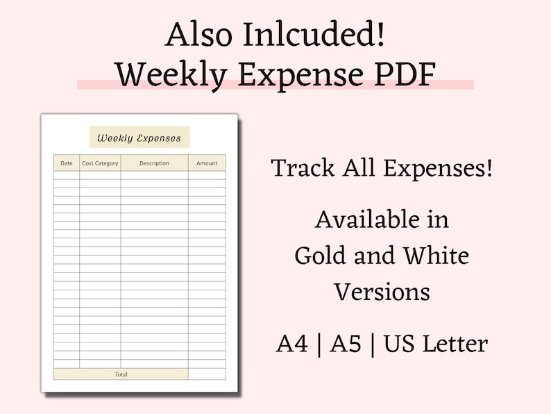 Simple Bi Weekly Budget Overview Printable Template Many - Etsy