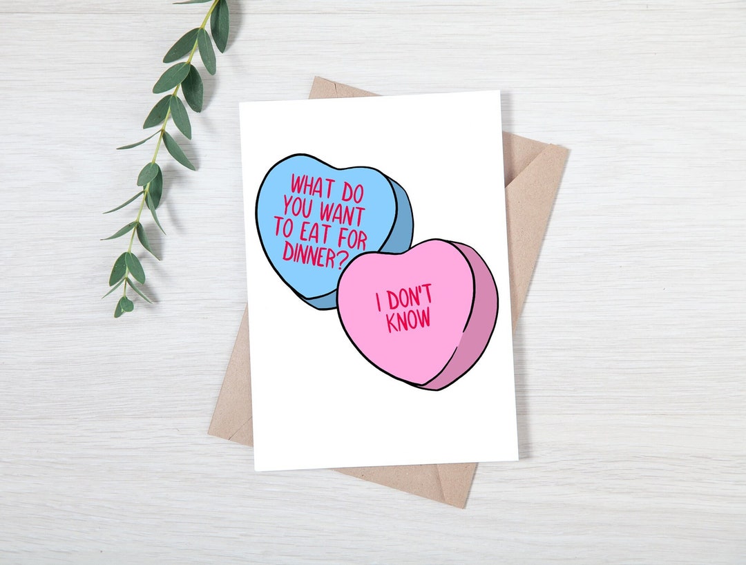 Candy Heart Print, Valentines Day, Cute Art, Gift Idea, Digital ...