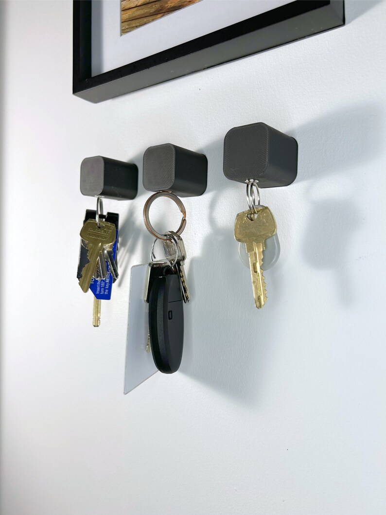 Minimalist Magnetic Key Holder pack of 3, Floating Key Holder, Key Rack ...