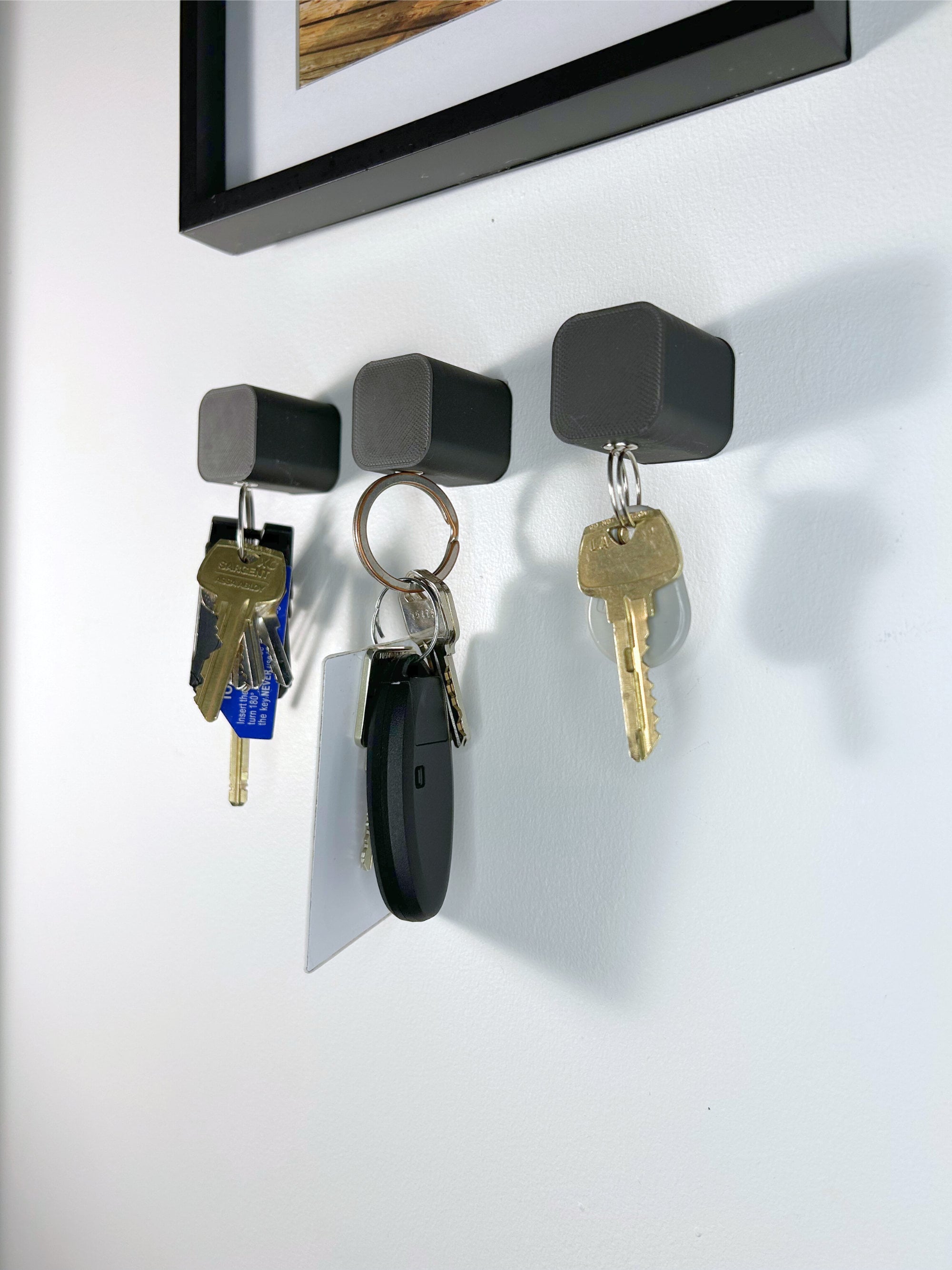 Minimalist Magnetic Key Holder pack of 3, Floating Key Holder, Key Rack ...