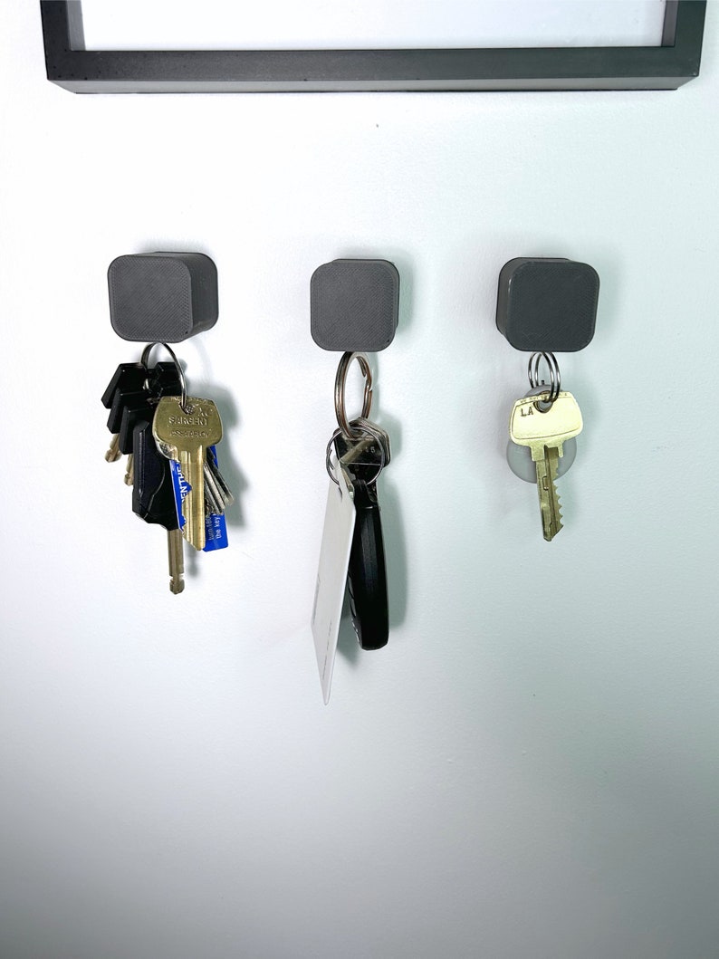Minimalist Magnetic Key Holder pack of 3, Floating Key Holder, Key Rack ...