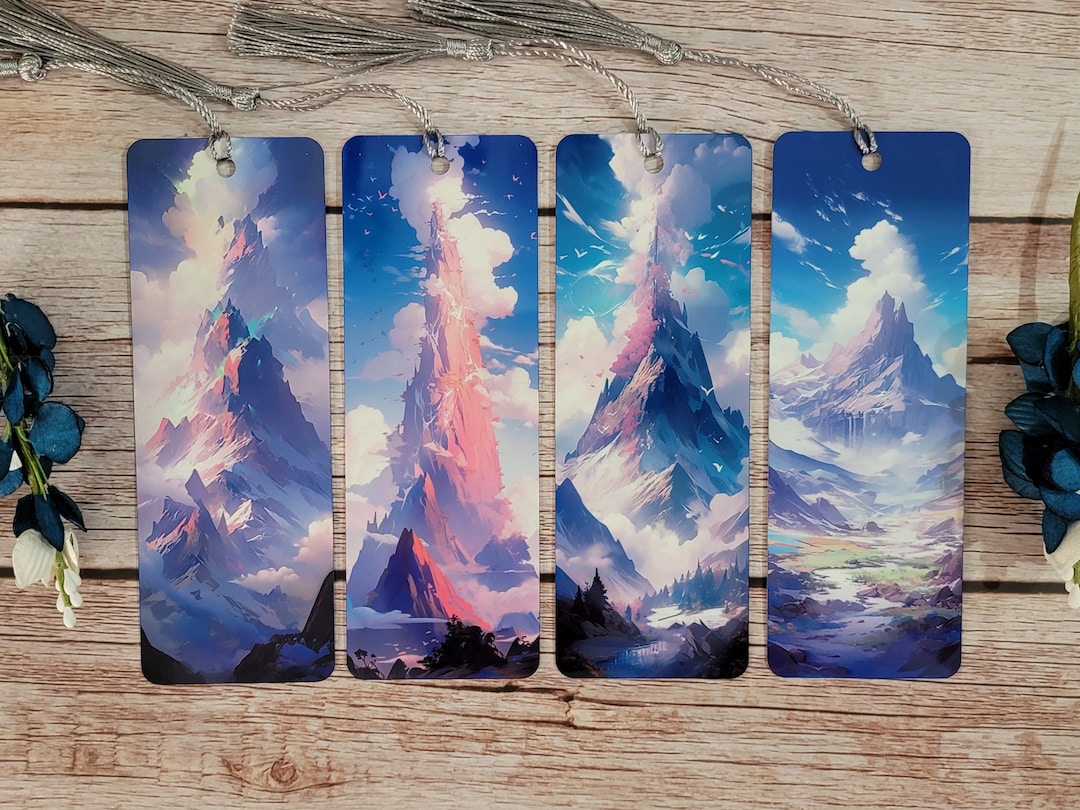 Beautiful Mountains in Fantasy Style Metal Bookmarks, Bookmark With ...