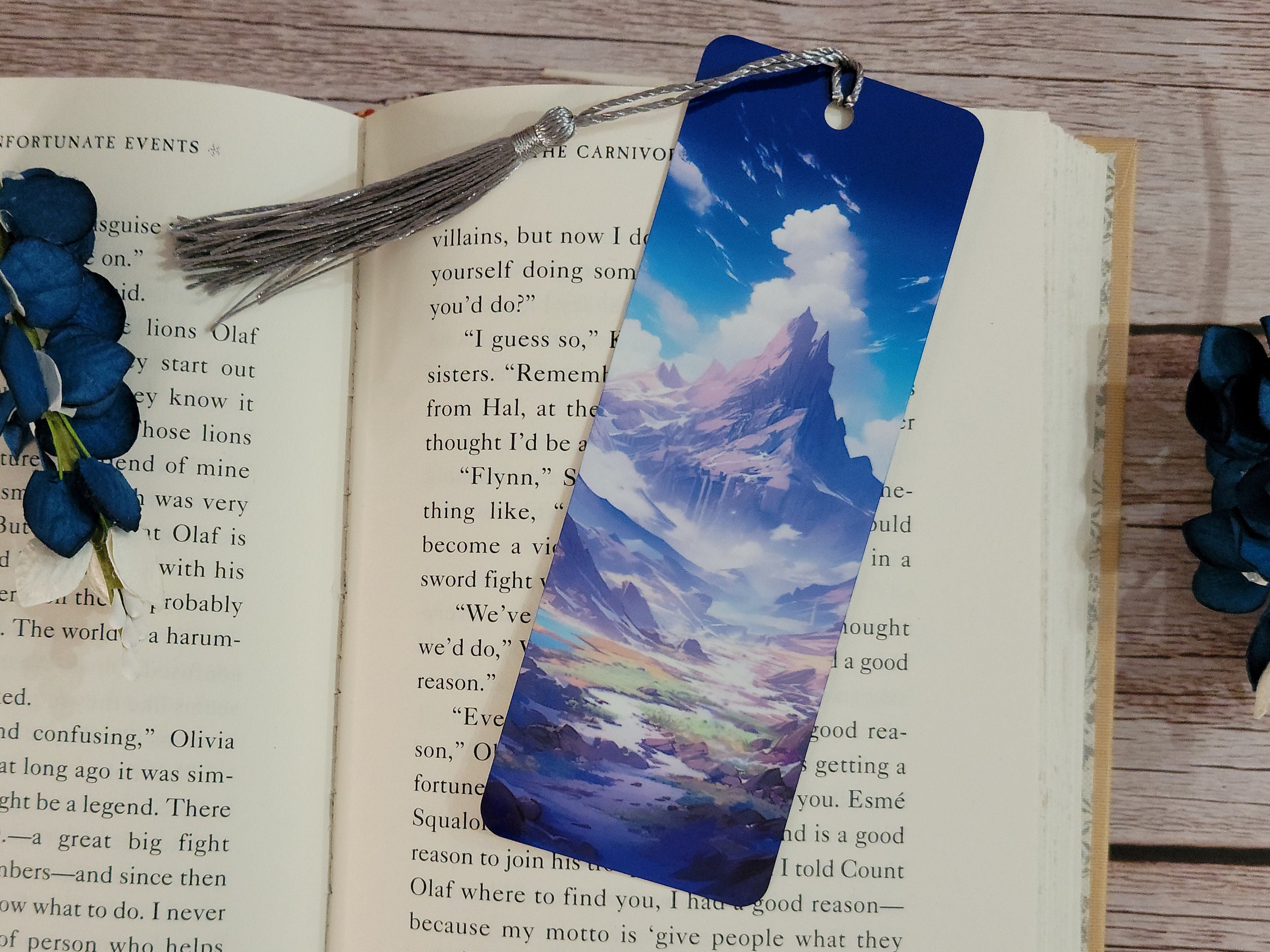Beautiful Mountains in Fantasy Style Metal Bookmarks, Bookmark With ...