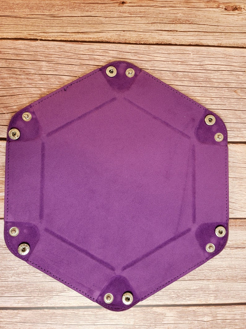 Fire Dragon D20 Dice Tray, Foldable Hexagon Velvet Dice Tray Only the ...