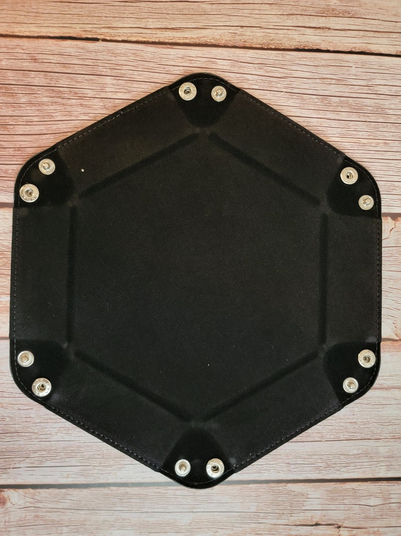 Fire Dragon D20 Dice Tray, Foldable Hexagon Velvet Dice Tray Only the ...