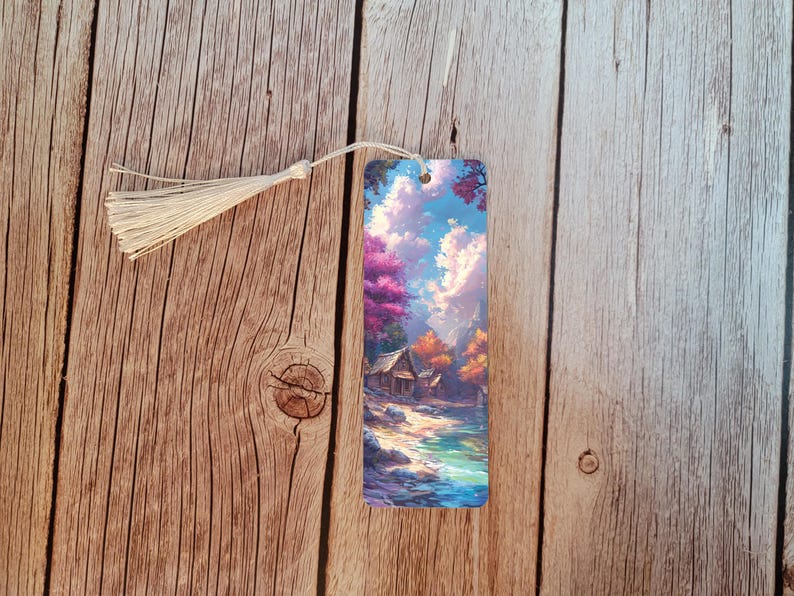 Fantasy Metal Bookmark, Acrylic Art Landscape, D&D TTRPG Accessory ...