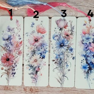 Floral Metal Bookmark With Tassel: Colorful Flower Design - Etsy