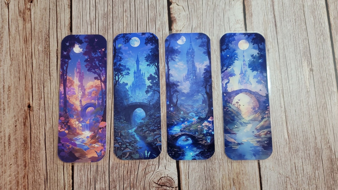 Moonlight Magic Castle Bookmarks- Handmade and Unique, Fantasy ...