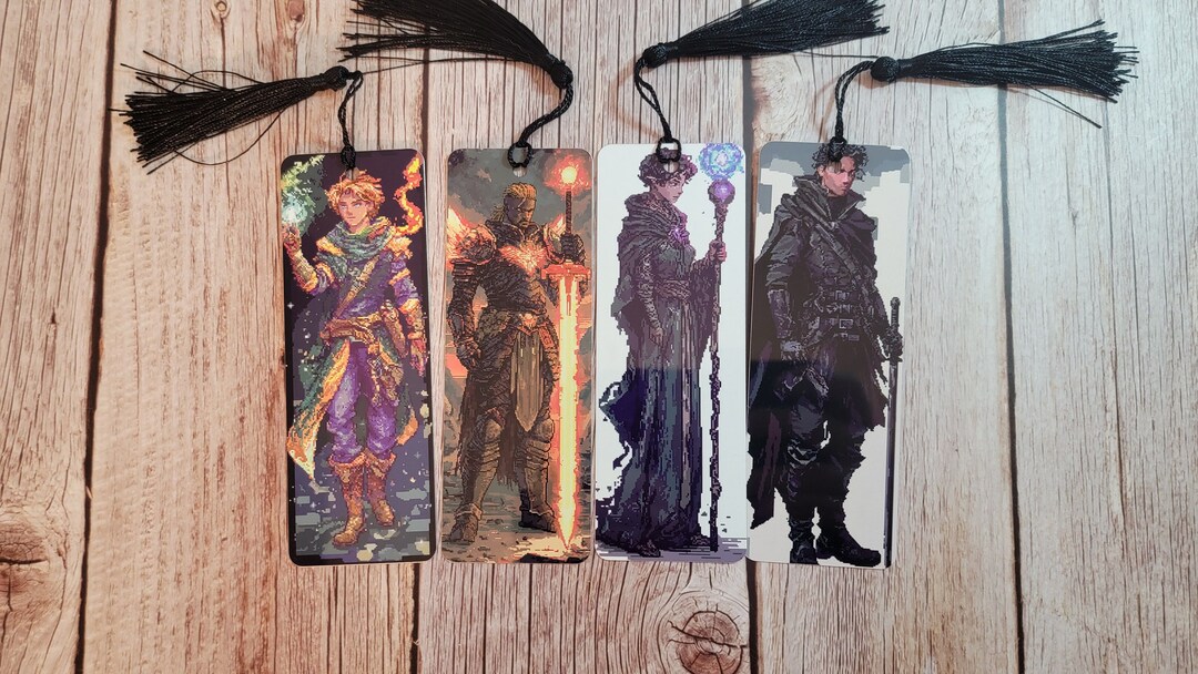 Dnd Pixel Adventurers Bookmarks - Handmade and Unique- Metal, Dungeons ...