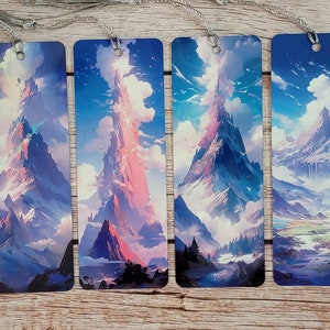 Beautiful Mountains in Fantasy Style Metal Bookmarks, Bookmark With ...