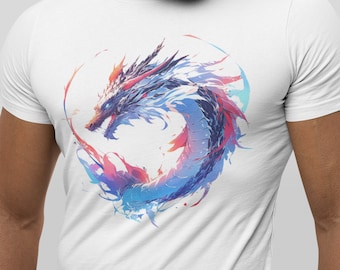 Gold Dragon T-shirt for Fantasy Lovers, Dragon Lover Gift, Mythical ...