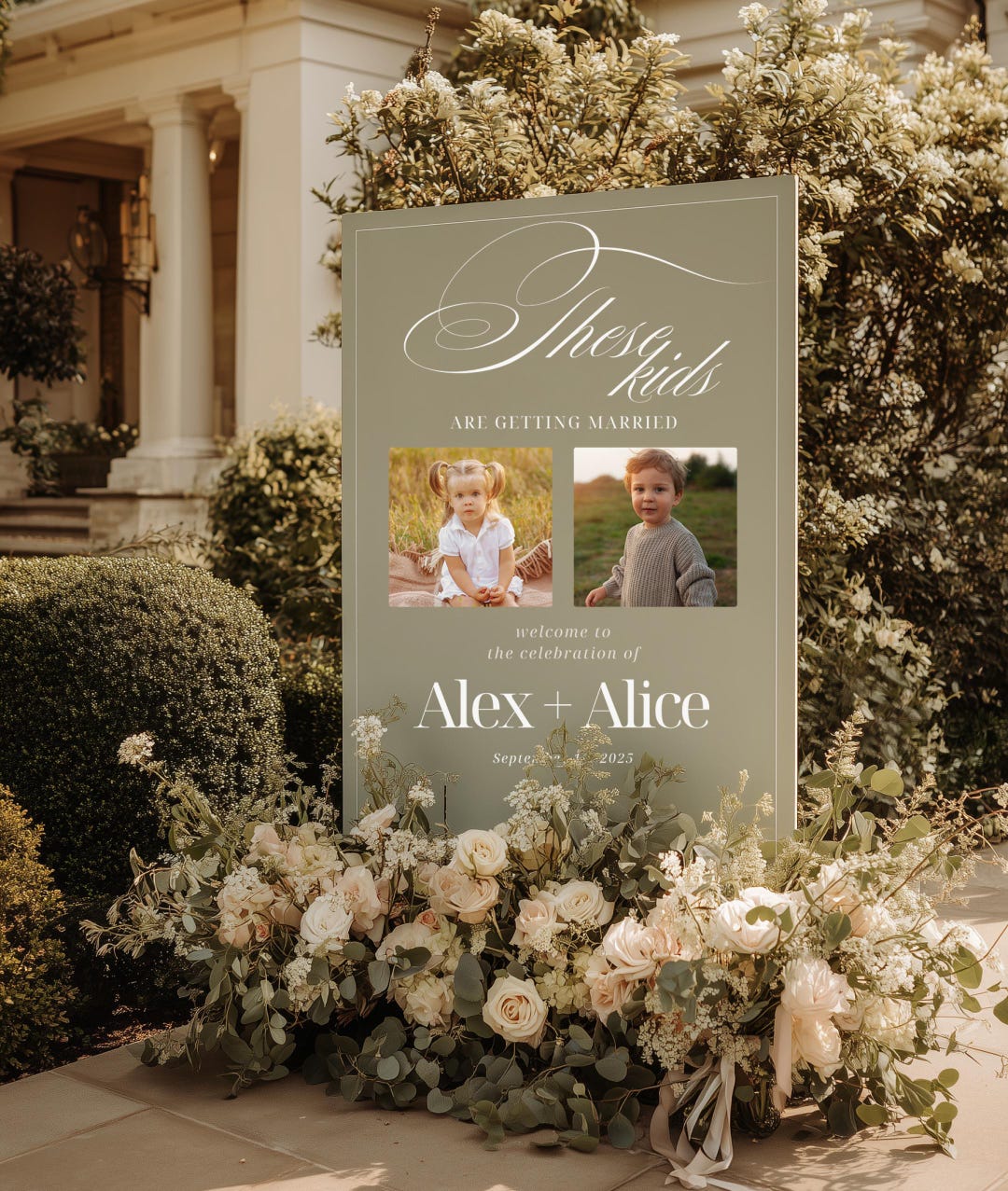 Wedding Welcome Sign Template, Editable Canva Sign, These Kids Are ...