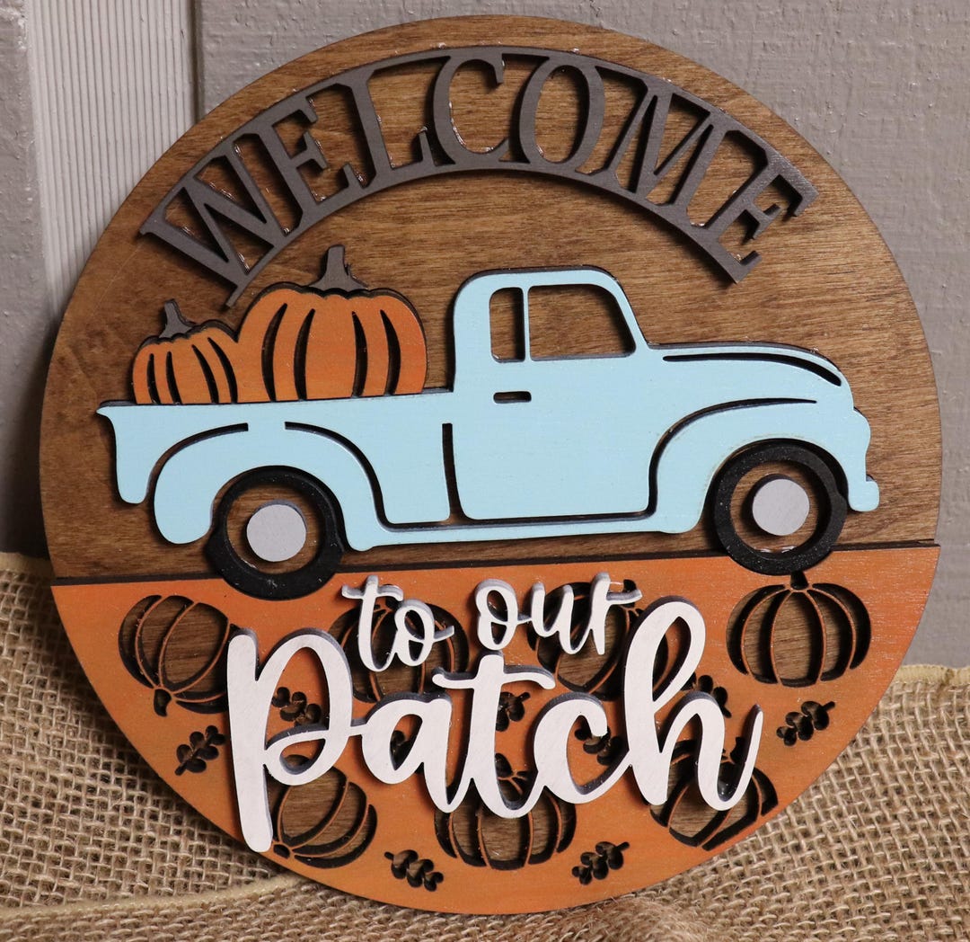 Rustic Wooden Fall Welcome Signs Customizable Farmhouse Decor welcome ...