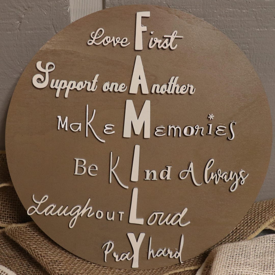 Family Rules Wooden Sign - Etsy