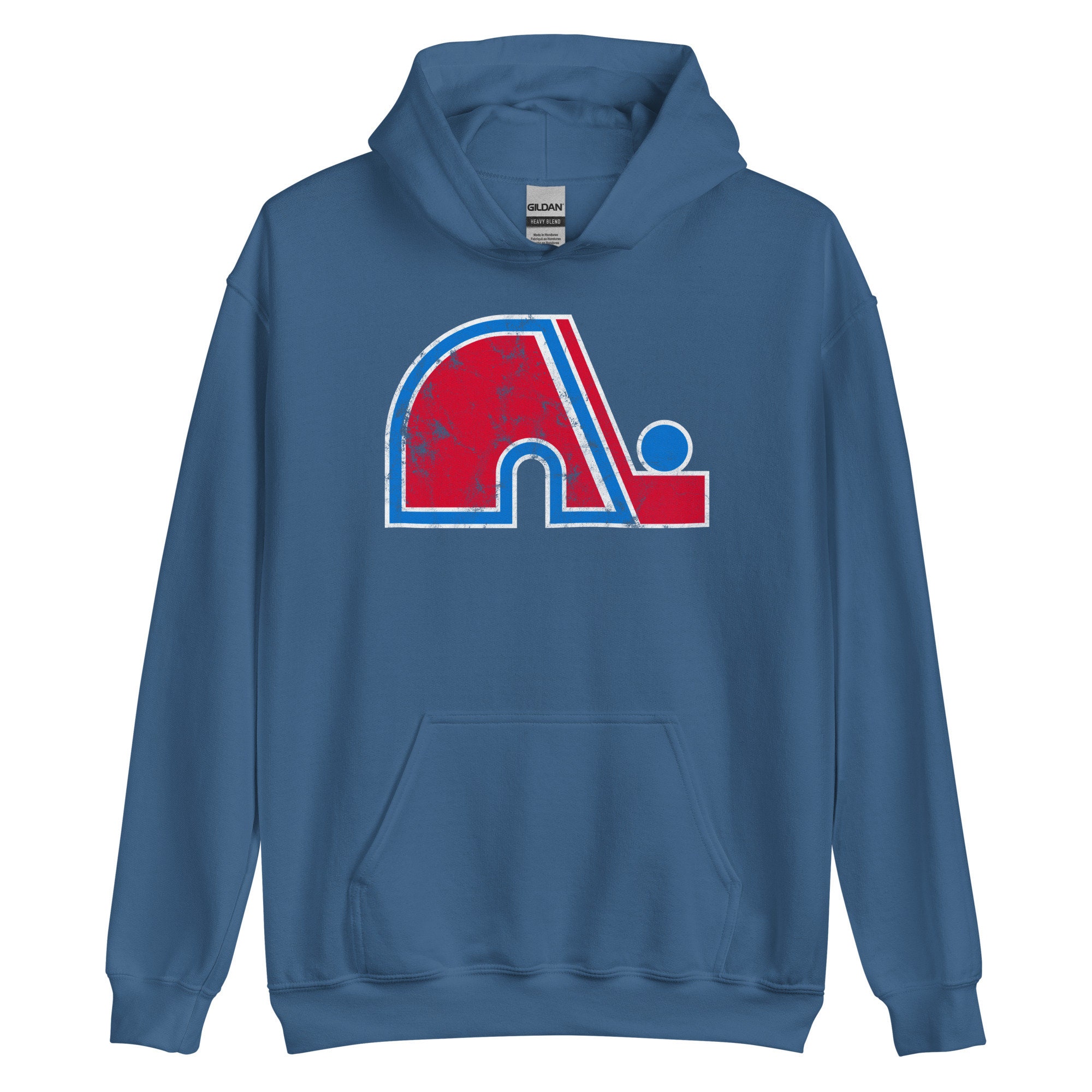 Quebec Nordiques Worn Distressed Logo Vintage NHL Retro Hockey Hoodie ... Quebec Nordiques Worn Distressed Logo Vintage NHL Retro Hockey Hoodie ...