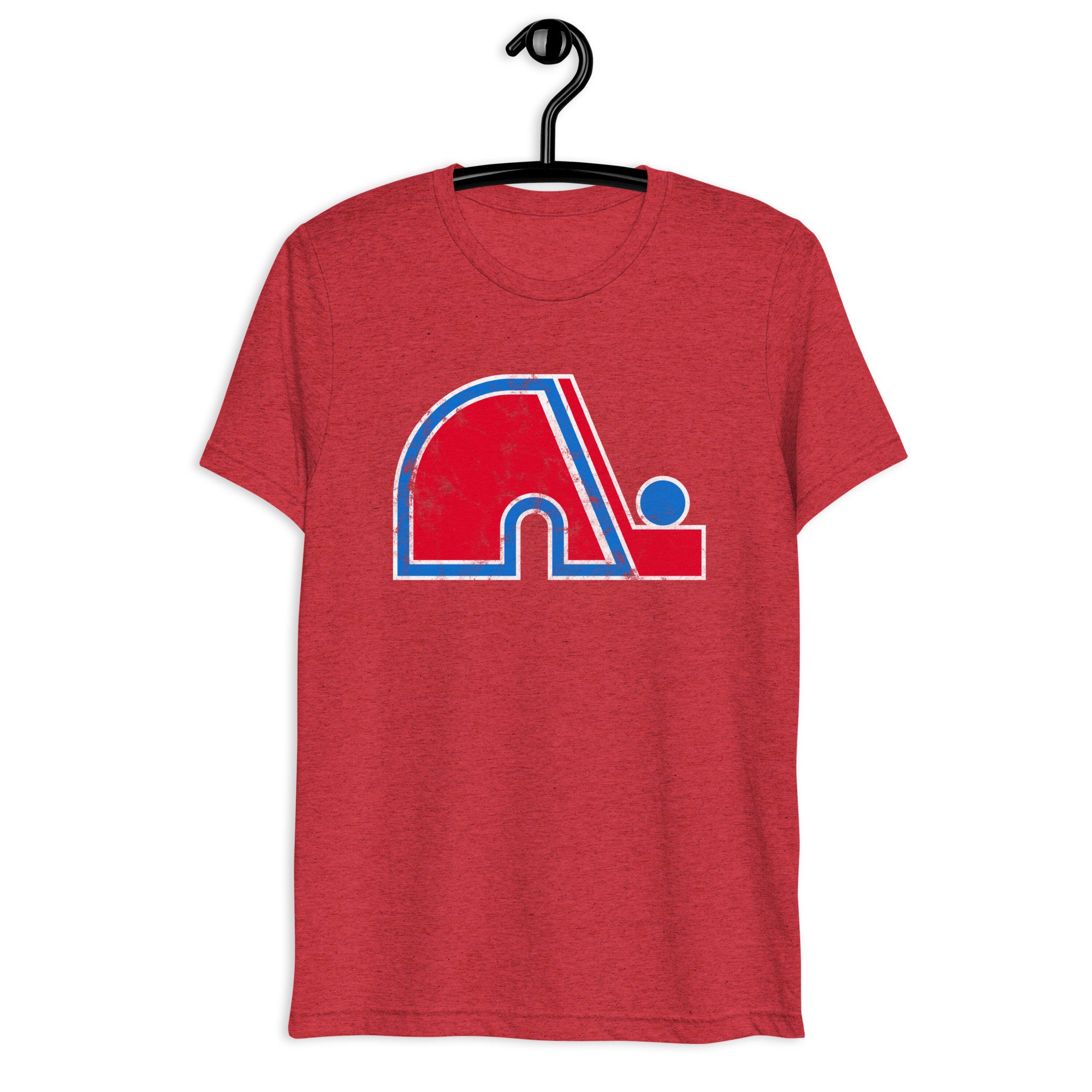 Quebec Nordiques Worn Distressed Logo Vintage NHL Retro Hockey T-shirt ... Quebec Nordiques Worn Distressed Logo Vintage NHL Retro Hockey T-shirt ...