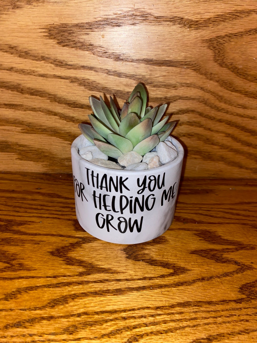 Teacher Appreciation Artificial Succulent Cermaic Planter - Etsy