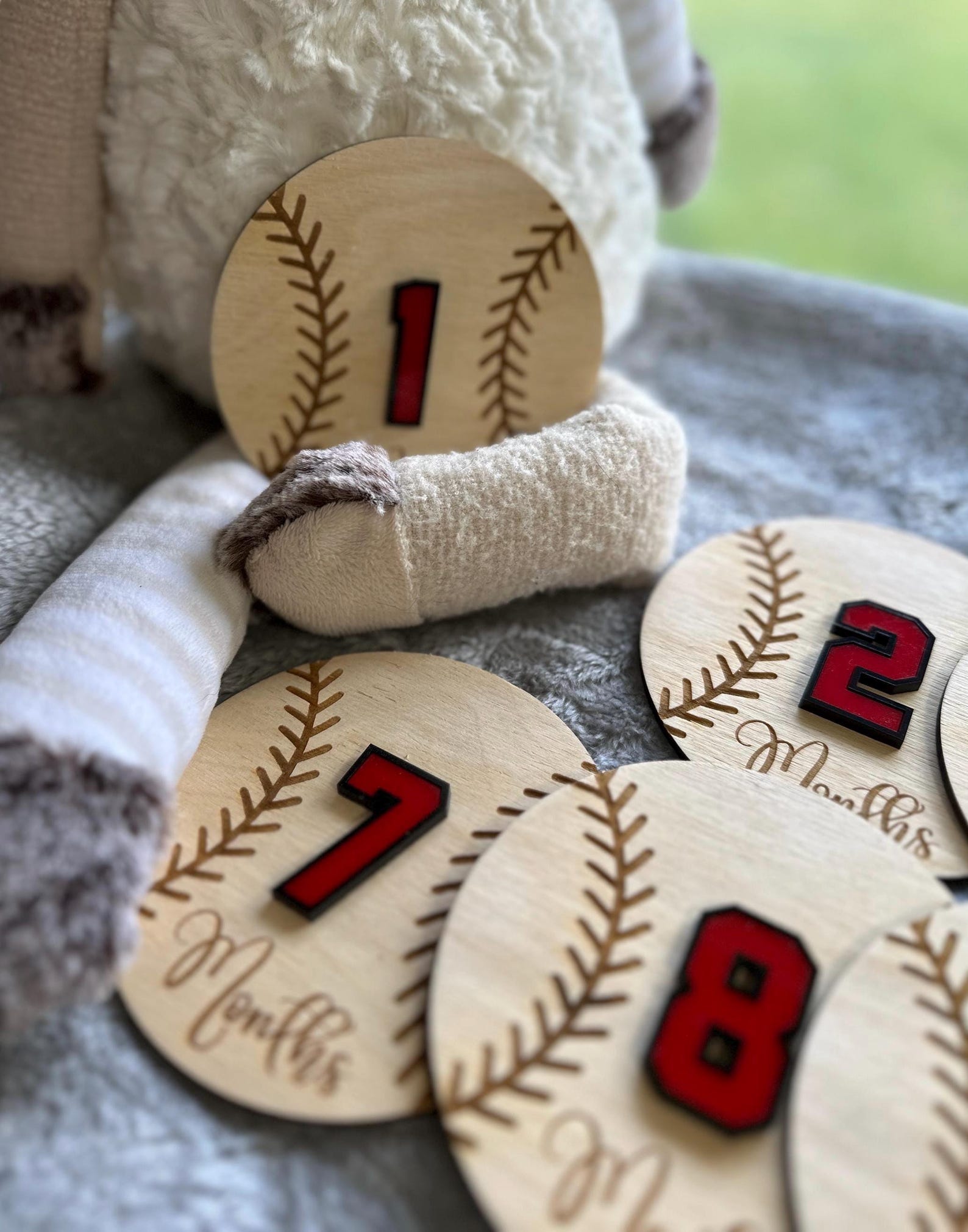 Baseball Baby Milestone | Baby Shower Gift | Newborn Boy or Girl ...