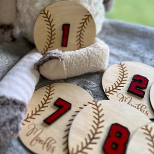 Baseball Baby Milestone | Baby Shower Gift | Newborn Boy or Girl ...