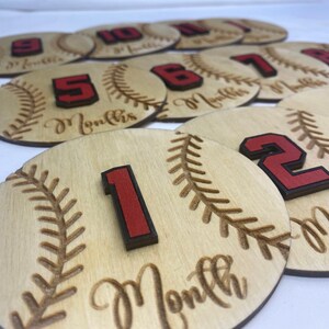 Baseball Baby Milestone | Baby Shower Gift | Newborn Boy or Girl ...