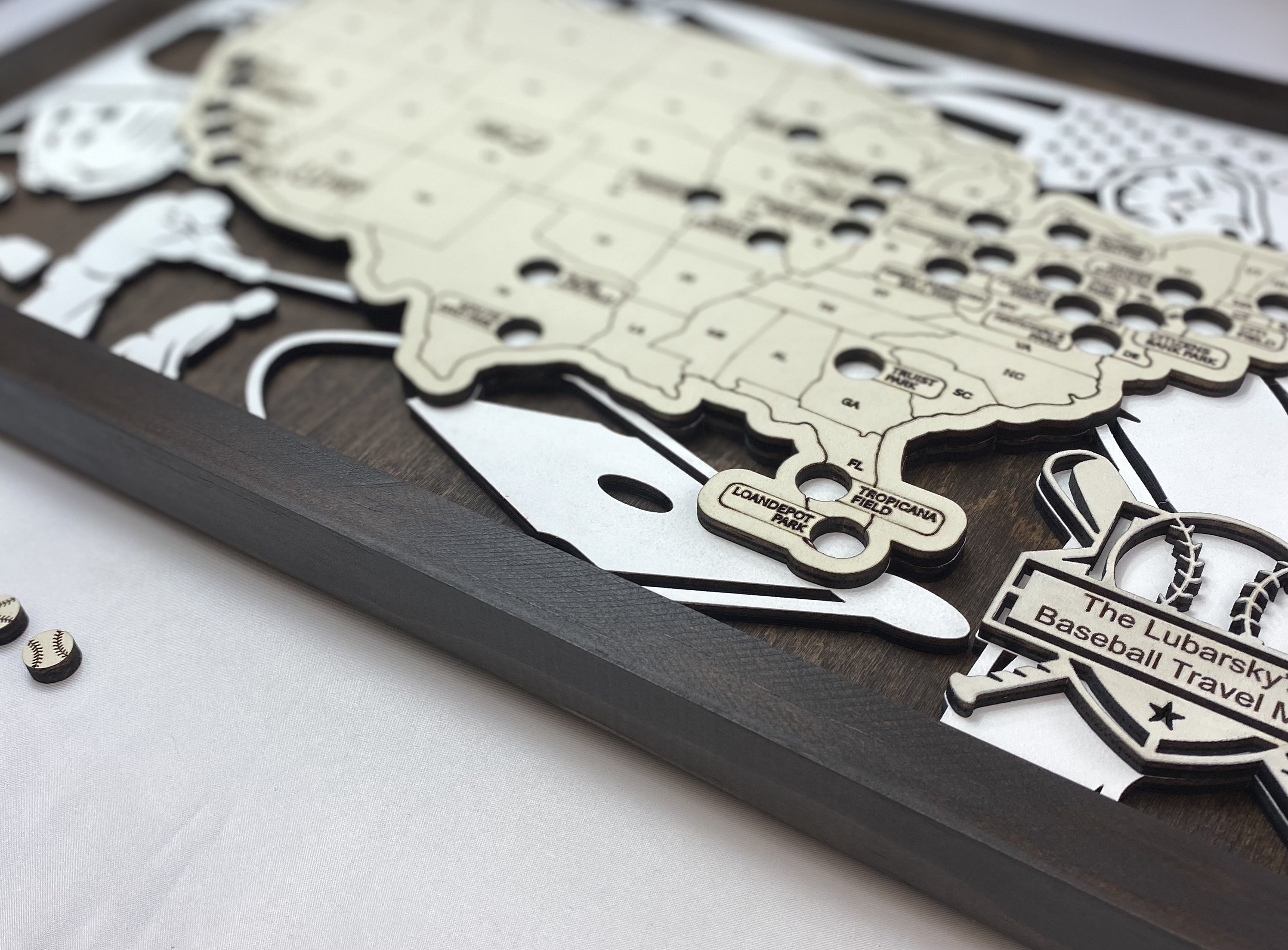 Framed MLB Baseball Stadium Map Family Memories Stadium - Etsy