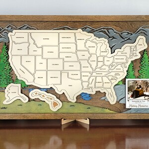 Travel Map United States Travel Map Camping Map RV Map Family - Etsy