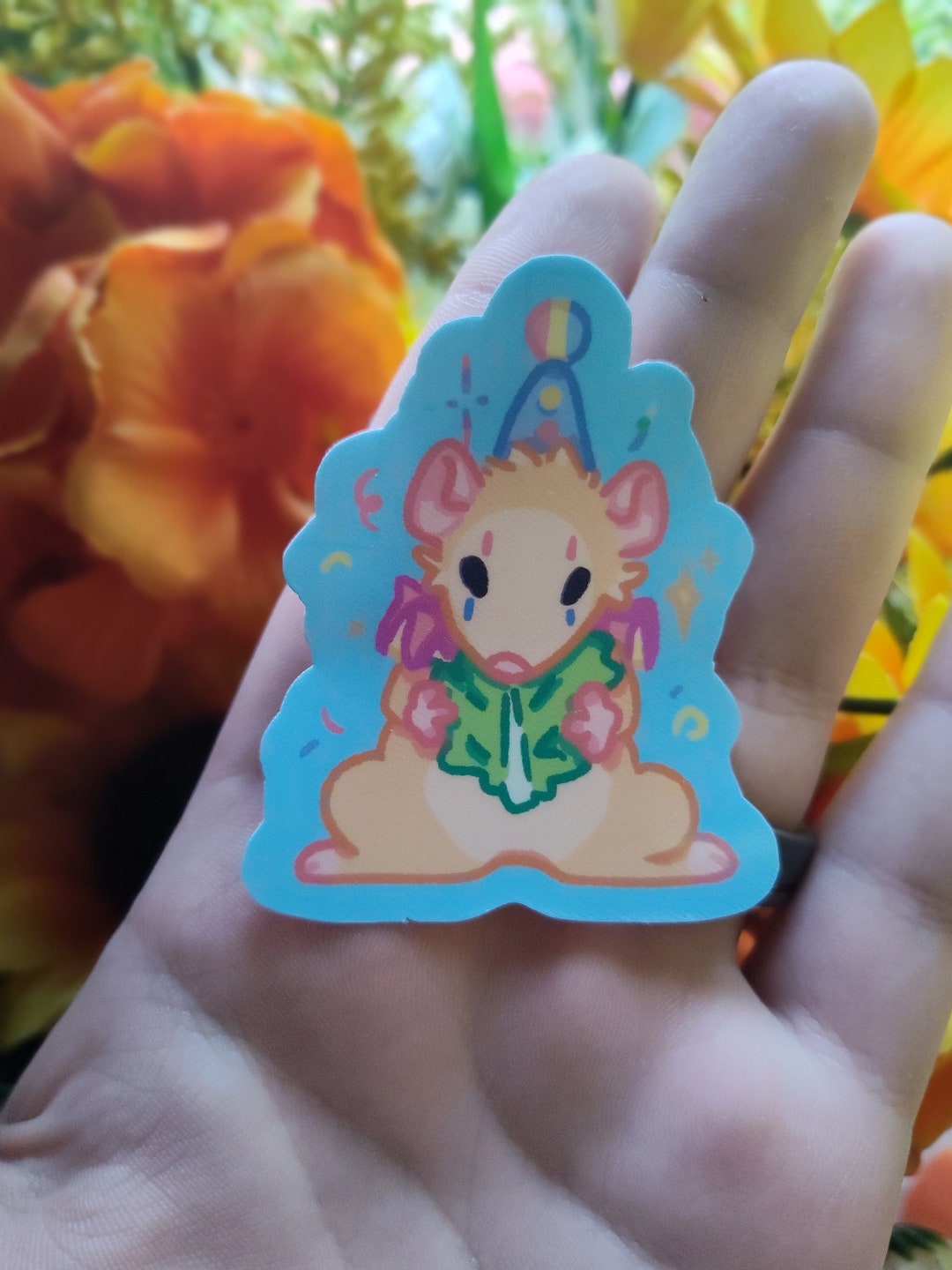 Clown Hammy Sticker cute Hamster Clown Sticker - Etsy