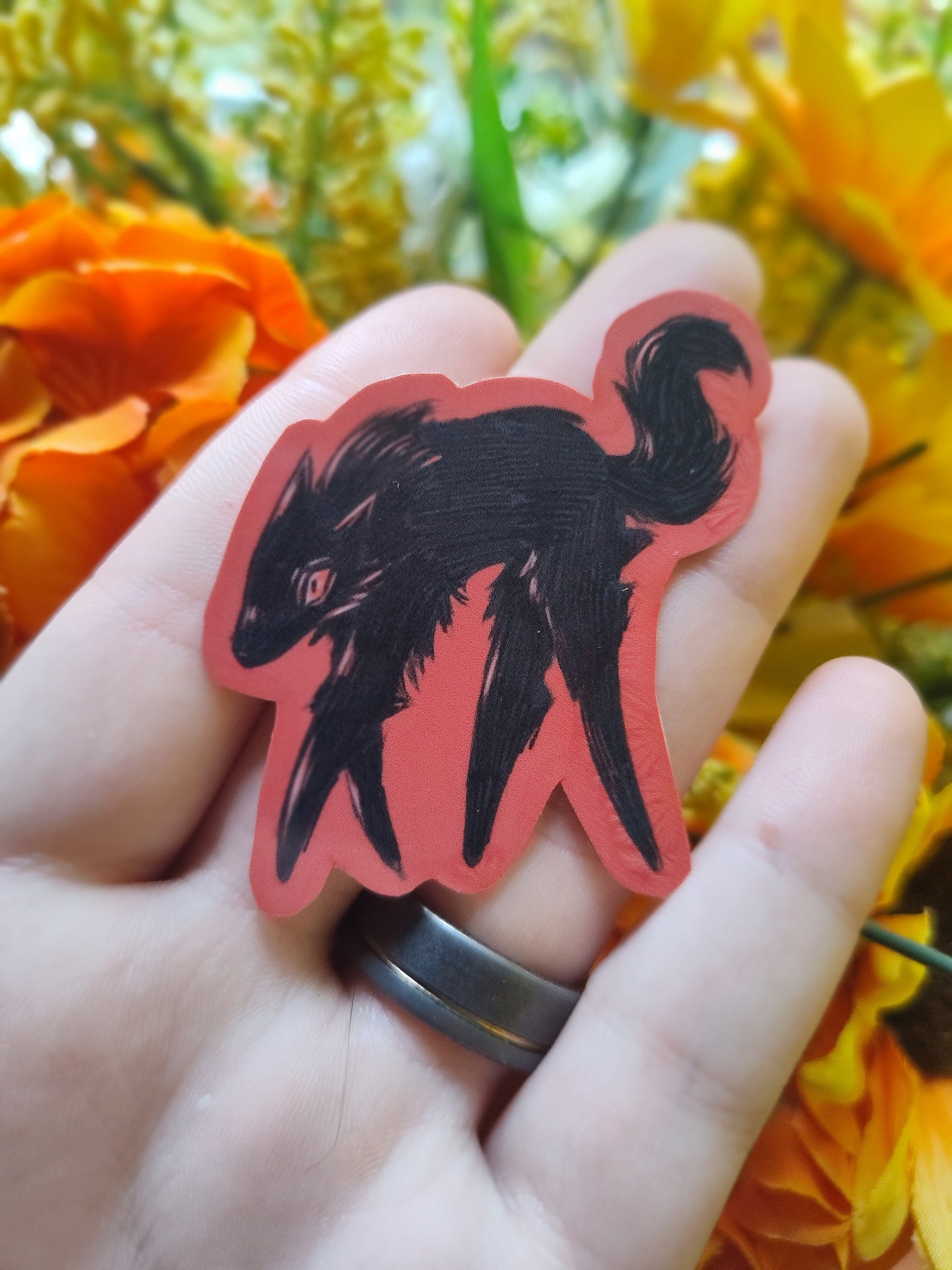 Mini Demon Dogs Sticker small Spooky Dark Dog Sticker - Etsy