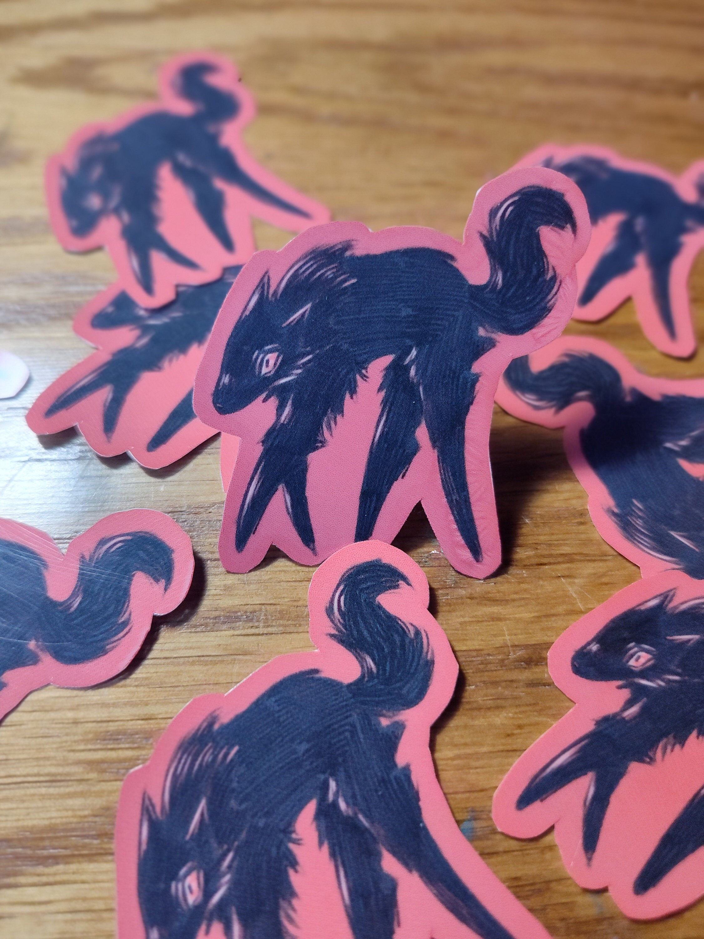 Mini Demon Dogs Sticker small Spooky Dark Dog Sticker - Etsy