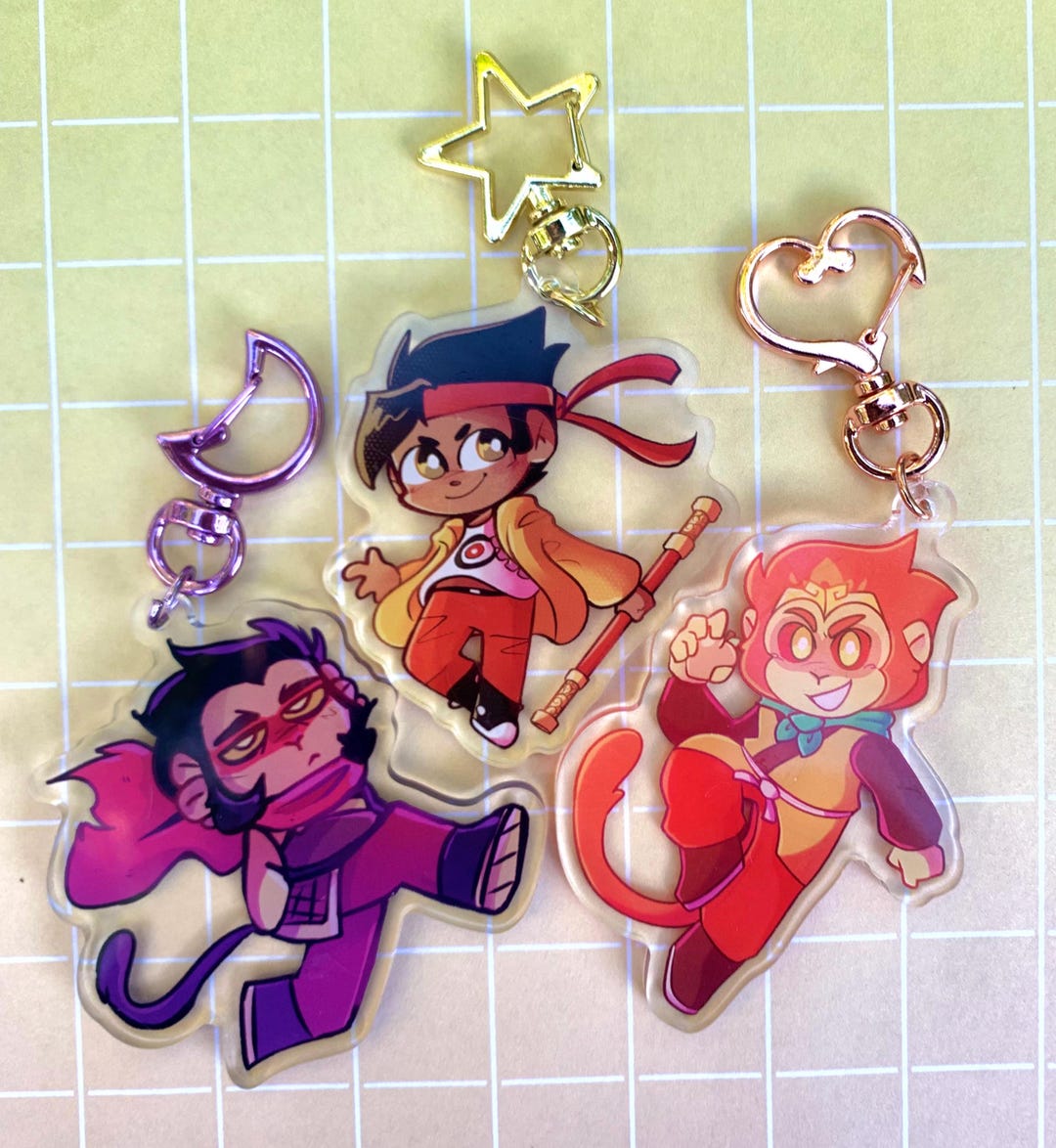 LMK Stonefruit Trio Keychains - Etsy