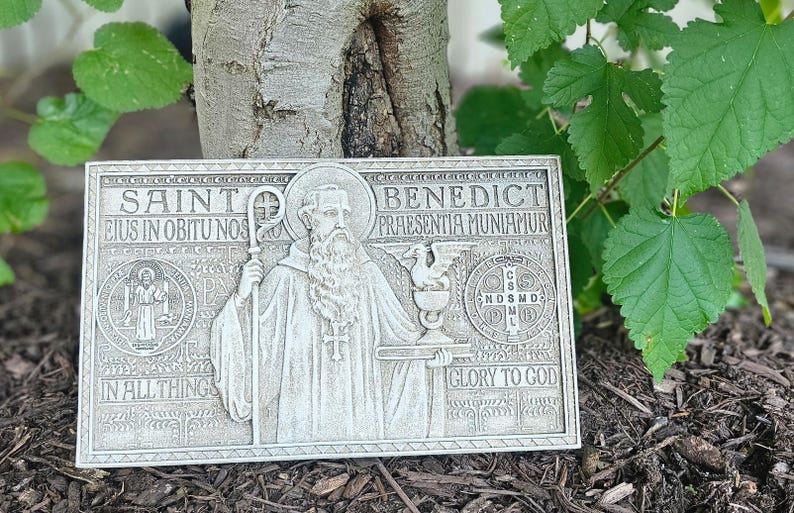 St. Benedict Indoor / Outdoor Sign Premium Crafted Plaque With Detailed ...