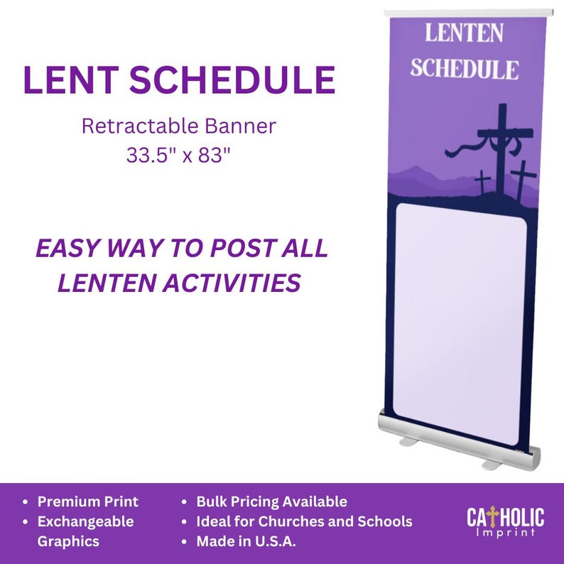 Lent Retractable Banner for Churches - Etsy