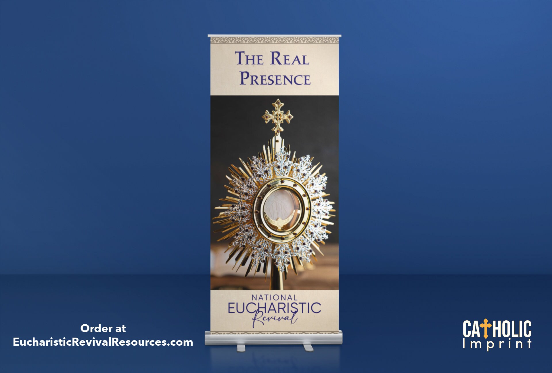 Eucharistic Revival Retractable Banner: Parish Church Adoration Display ...