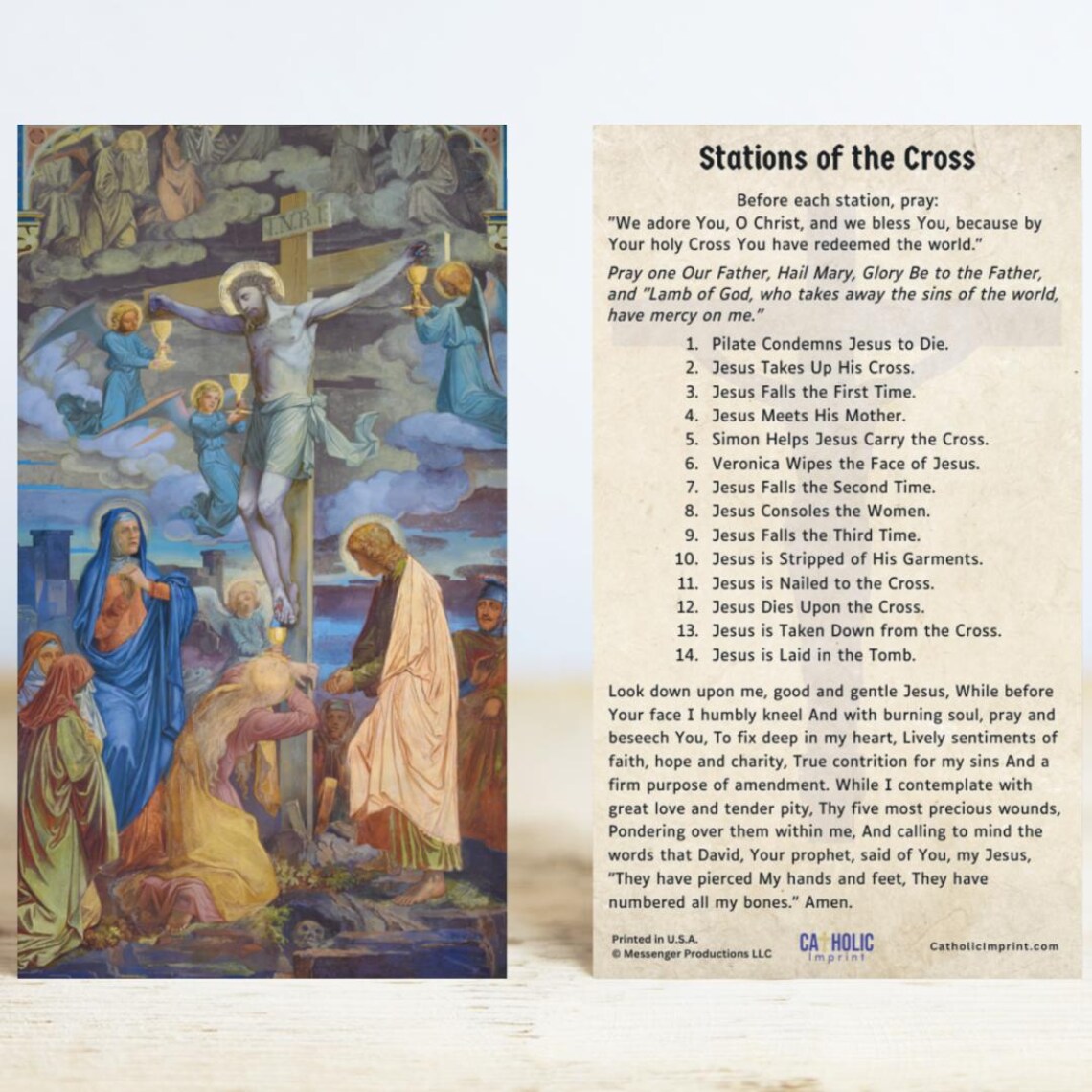 Stations of the Cross Prayer Cards - Pack of 100 - Made in USA - Etsy