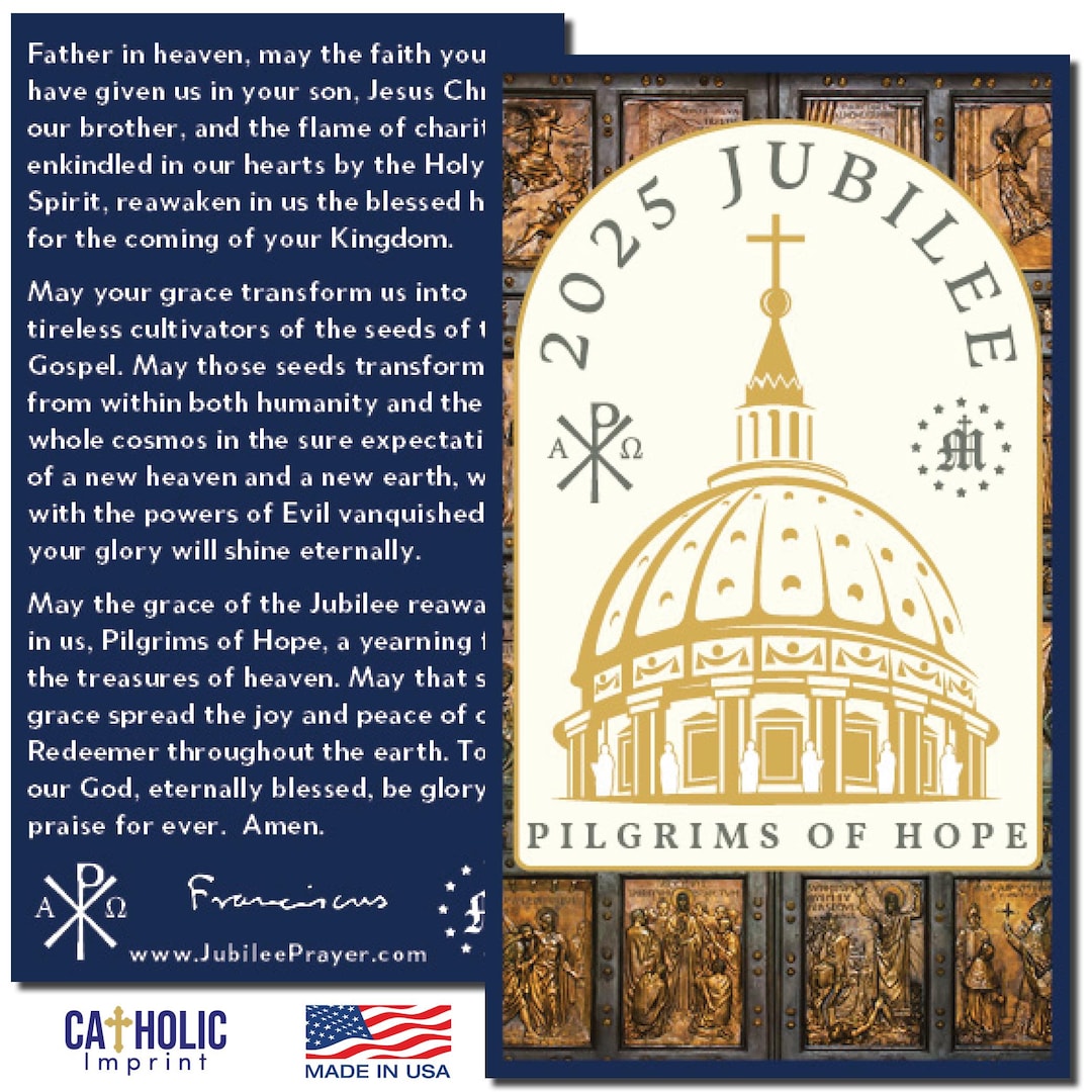Jubilee 2025 Prayer Cards, Pack of 100, Holy Year Prayer Card - Etsy