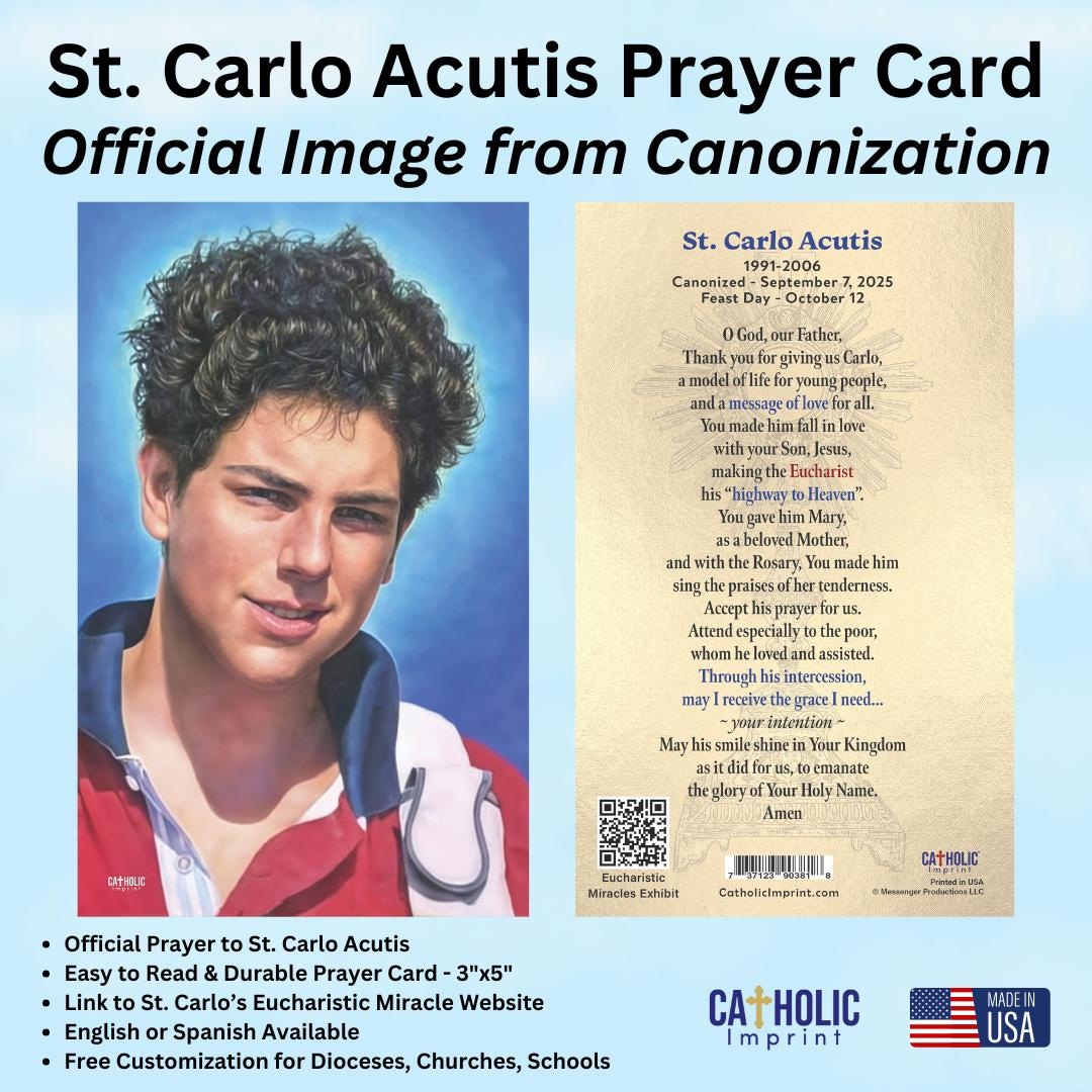 St. Carlo Acutis Holy Cards - Set of 25 Commemorative Prayer Cards - Etsy