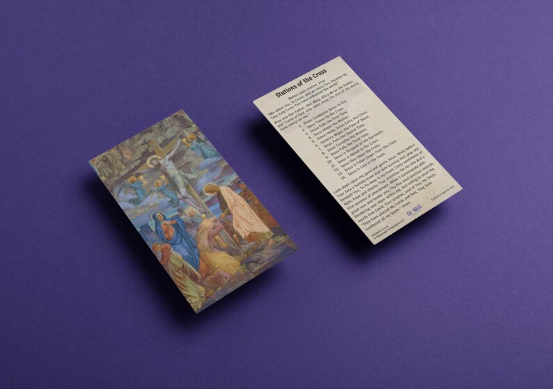 Stations of the Cross Prayer Cards - Pack of 100 - Made in USA - Etsy