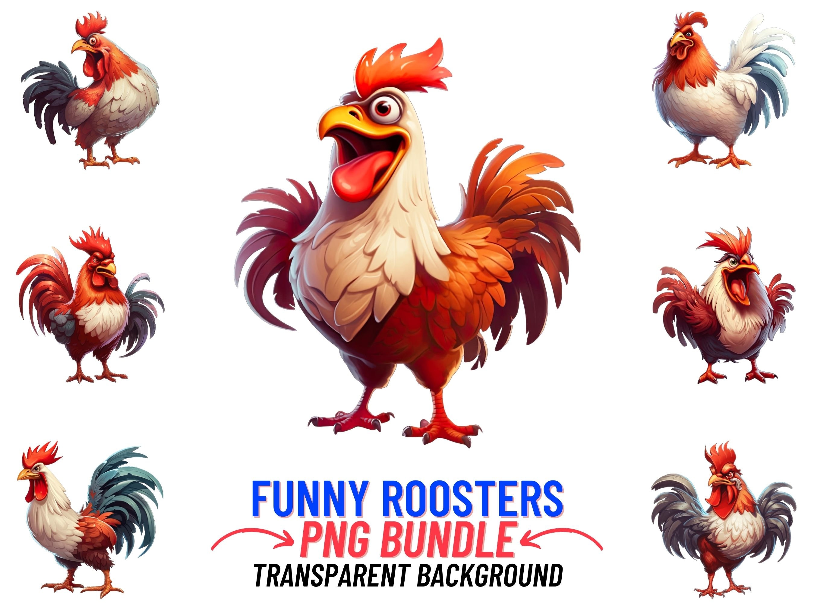 Silly Rooster Clip Art