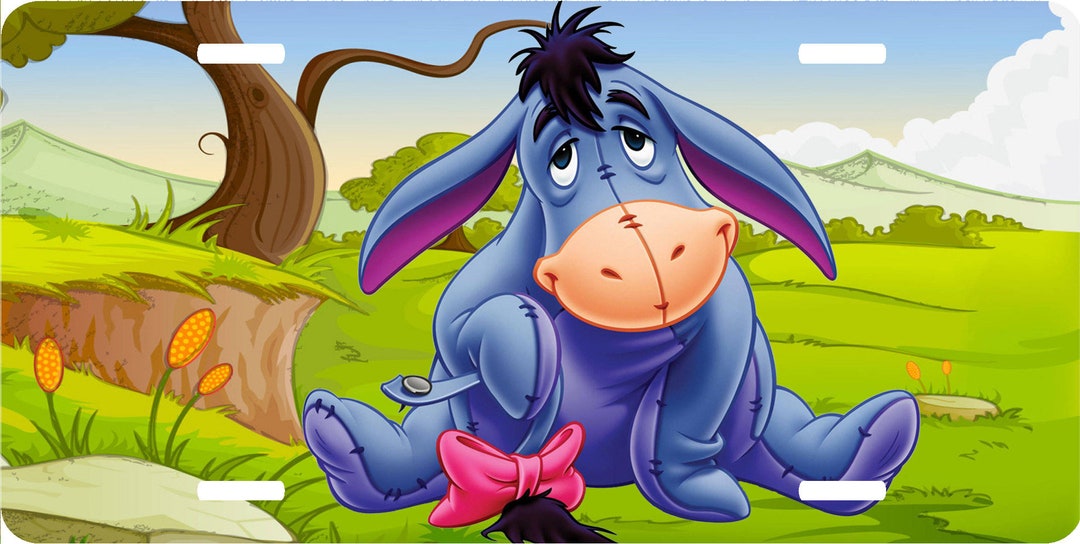 Disney Eeyore Smile Vanity License Plate - Etsy