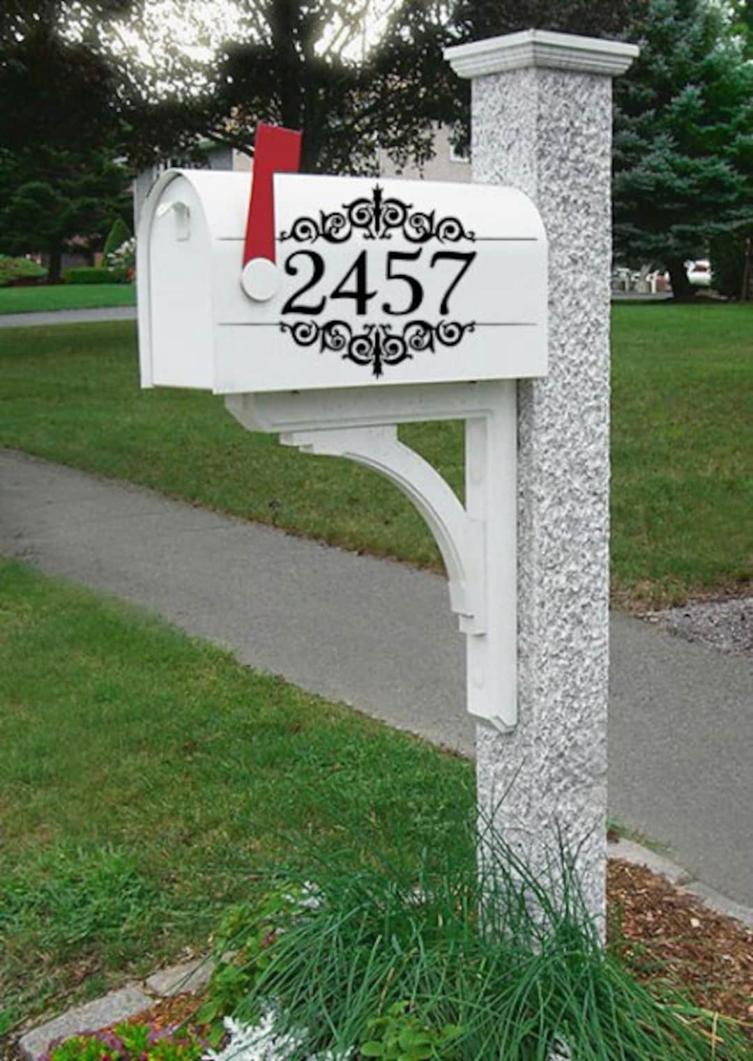 Mailbox Vinyl Decal Address on Mail Box Design 13 - Etsy
