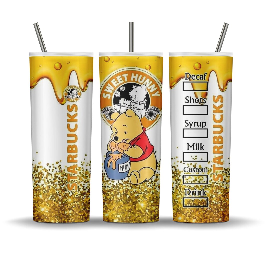Winnie the Pooh Starbucks Stainless Steel 20 Ounce Tumbler With Clear ...