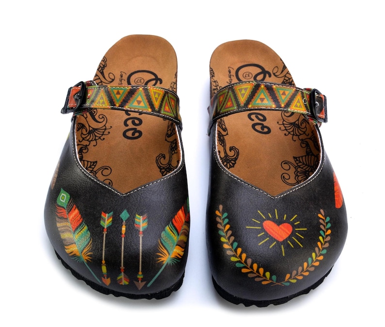 GOBY, Boho Clogs for Women, Handmade Slip on Sandals, Ethnic Vegan ...