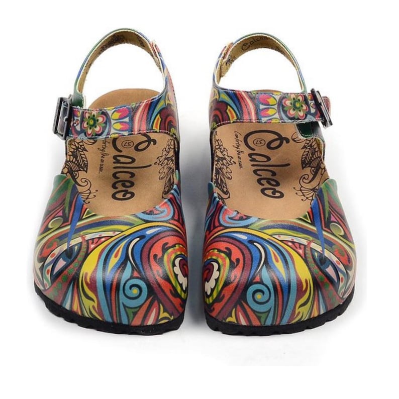 GOBY, Colorful Boho Clogs for Women, Handmade Slip-on Shoes, Unique ...