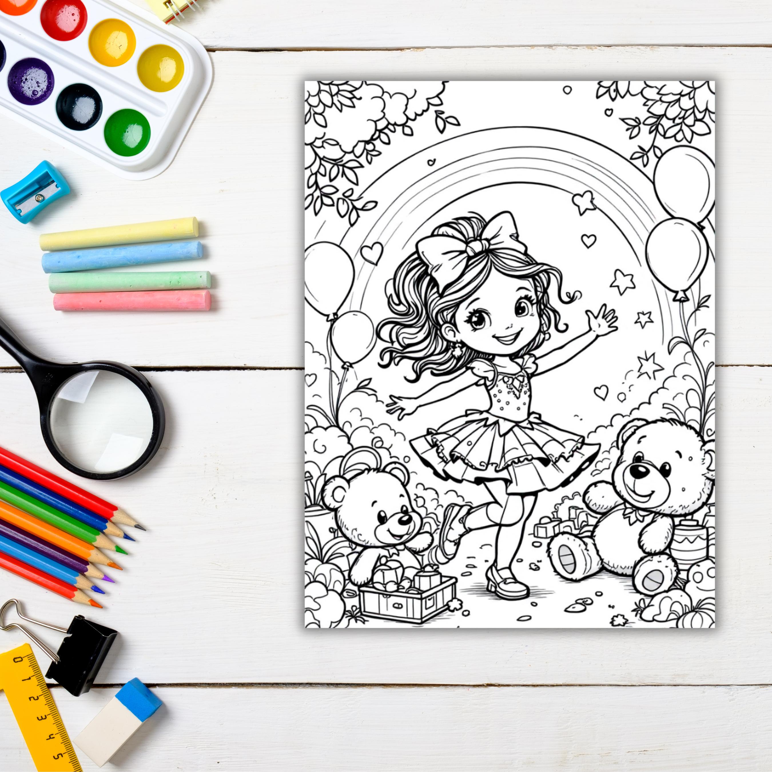 Little Princess Coloring Page Bundle, Pre-k Coloring Page Bundle ...