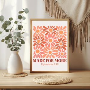 Made for More Retro Christian Wall Art, Christian Home Decor, Bible ...